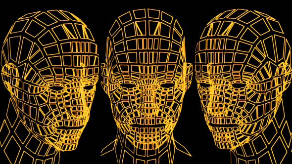 Human Head Wire 3D, Motion Graphics | VideoHive