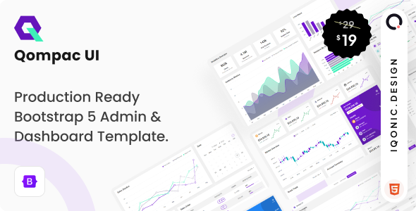 Qompac UI - Responsive Bootstrap 5 Admin Dashboard Template by iqonicdesign