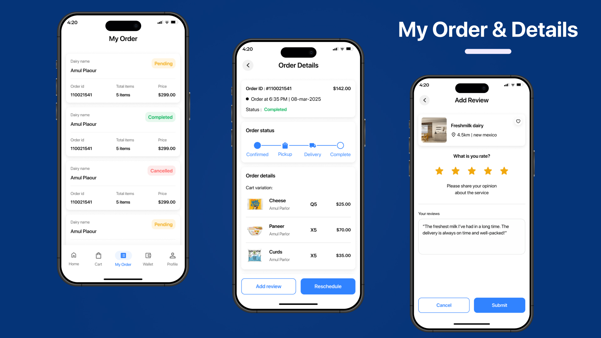 FreshDairy – Milk Delivery & Daily Essentials Flutter App UI Template ...
