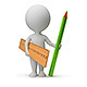 3d small people - ruler and pencil, Graphics | GraphicRiver