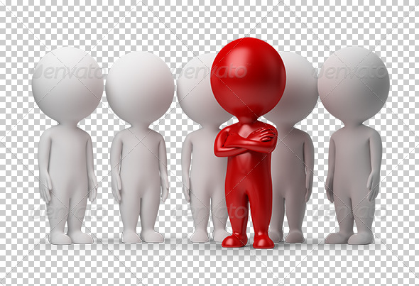 3d small people - leader of a team by AnatolyM | GraphicRiver