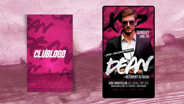 Animated Nightclub DJ Flyer Template, After Effects Project Files ...