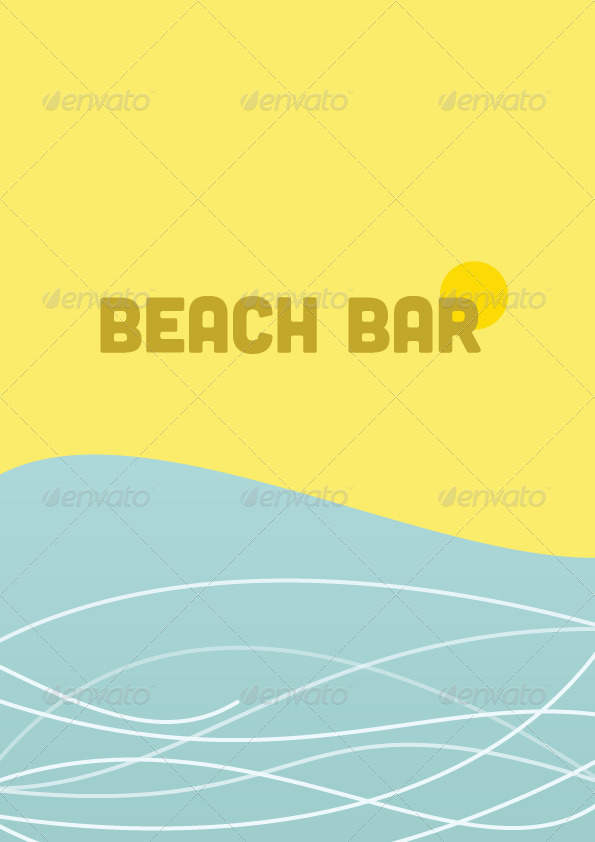 Beach Bar Menu, Print Templates | GraphicRiver