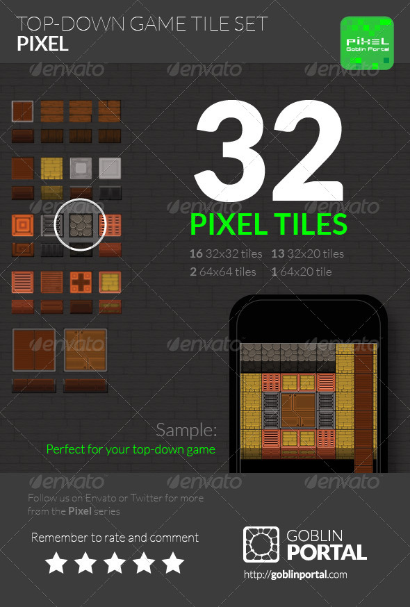 Top-Down Game Tiles by GoblinPortal | GraphicRiver