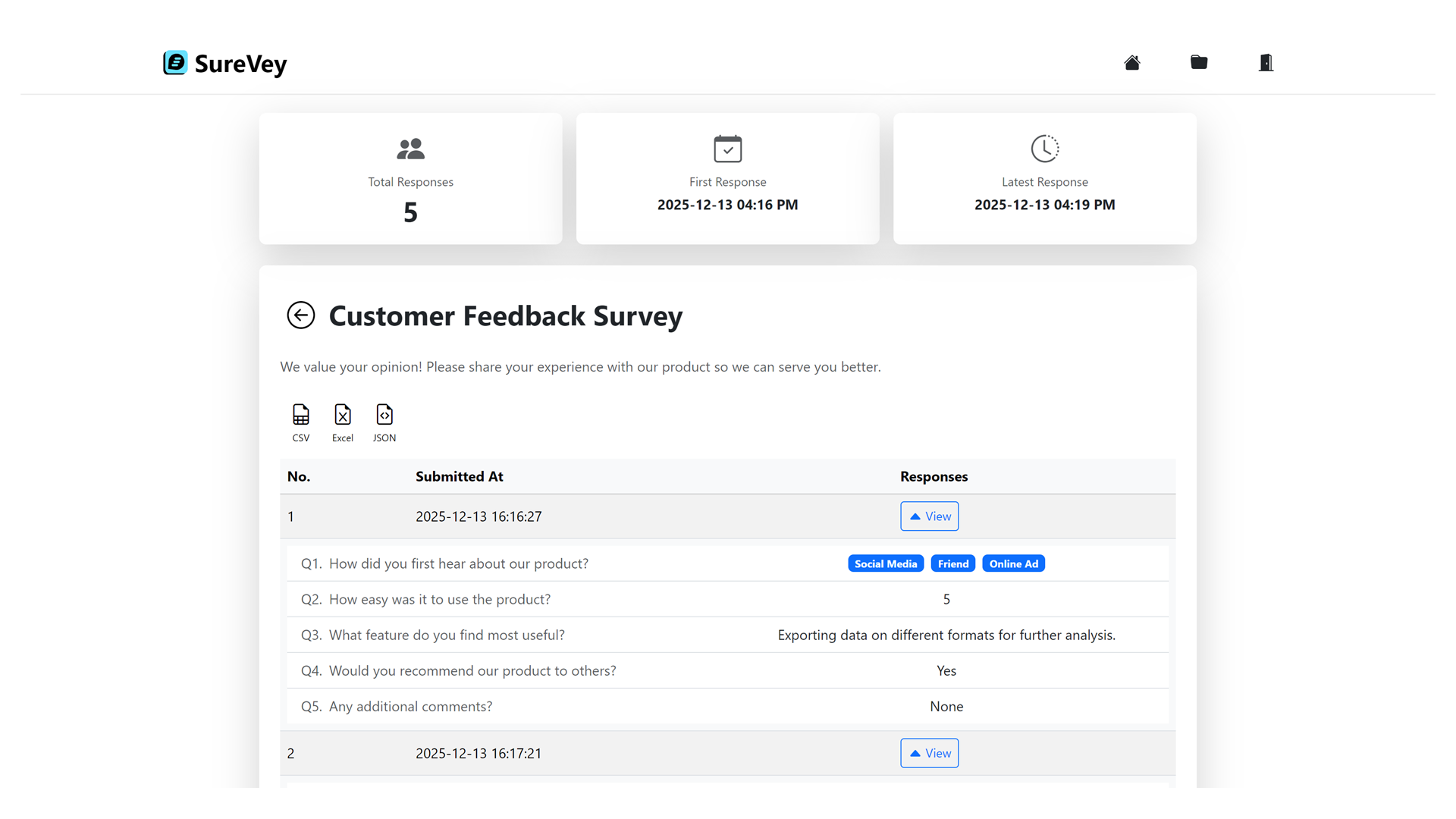 SureVey: Python Flask Survey Builder with Bootstrap UI by koala-dev