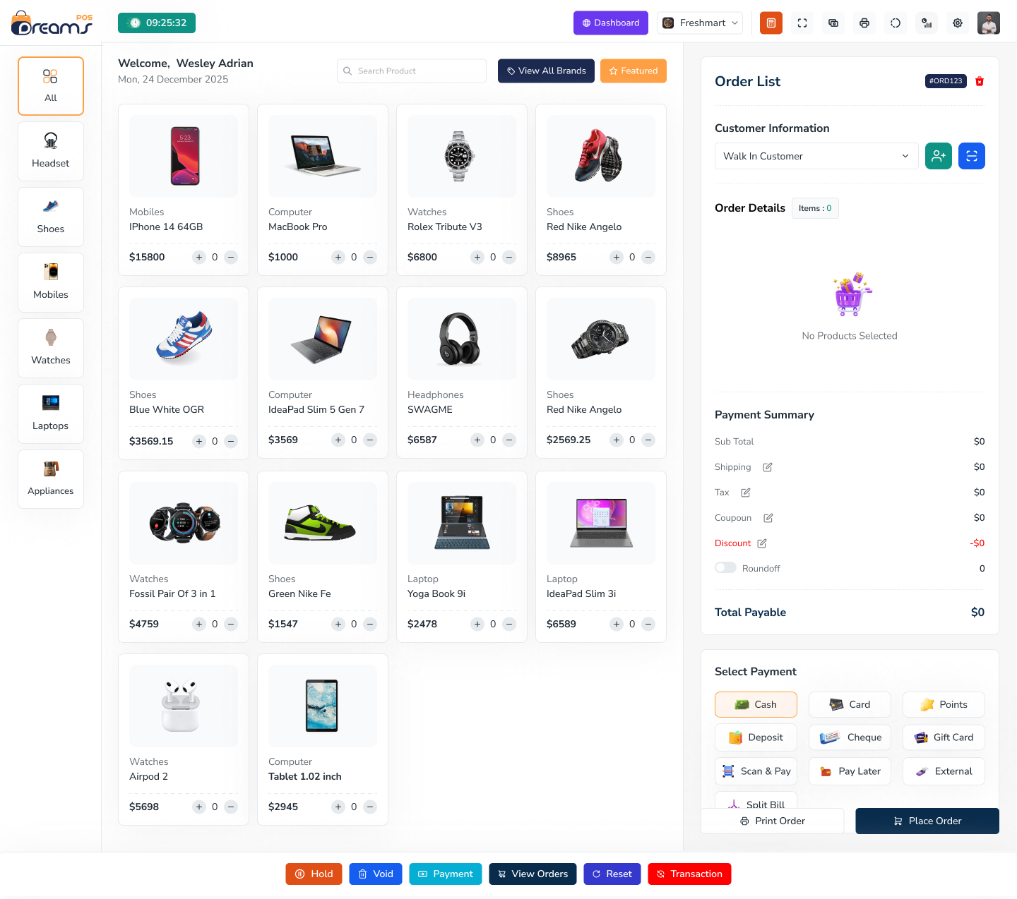 DreamsPOS - Food & Retail POS Inventory Admin Dashboard (React, Vue ...