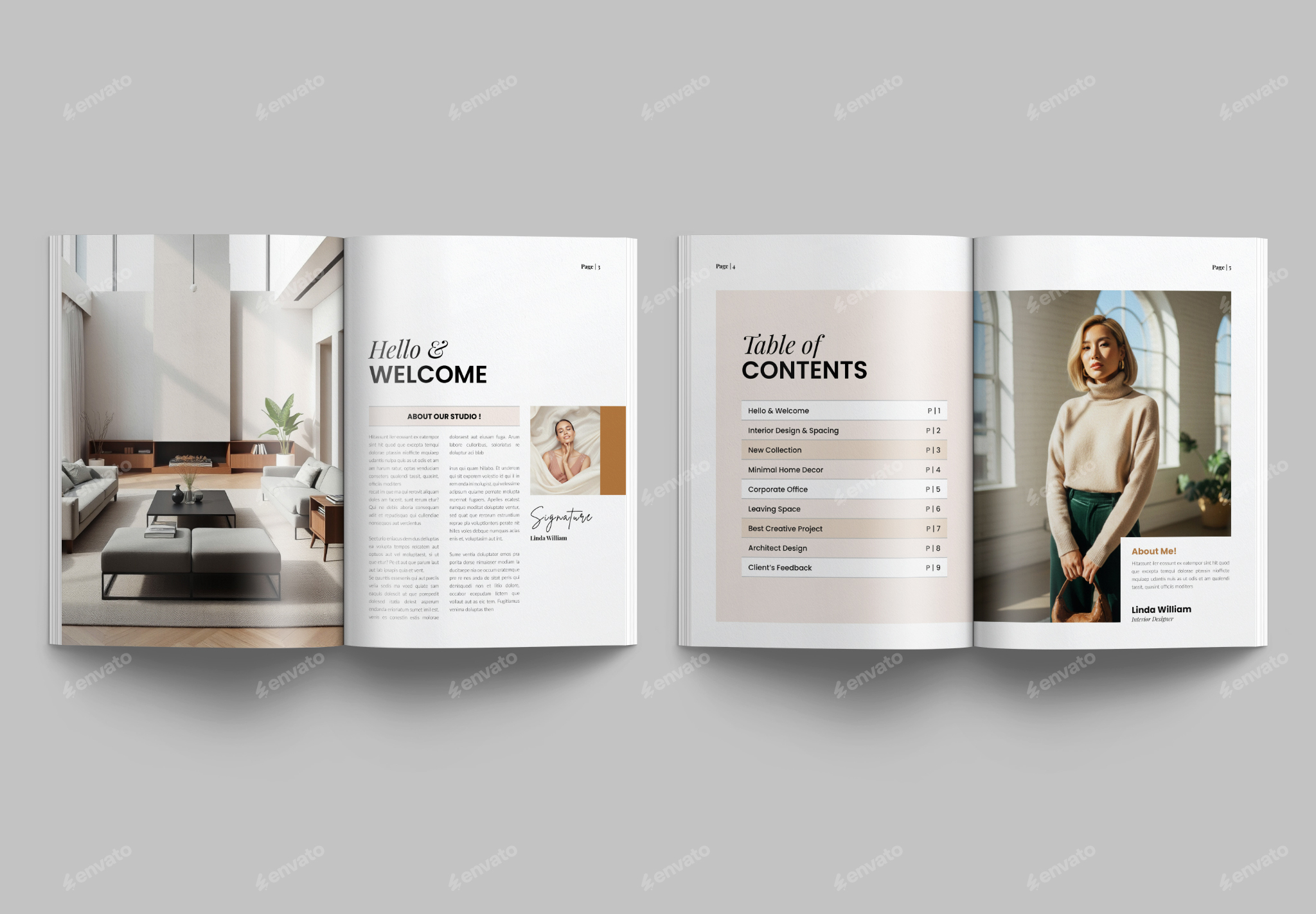 Interior Design Magazine Template, Print Templates | GraphicRiver