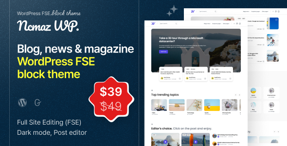 Ncmaz - News Magazine FSE WordPress Block Theme by BooliiTheme | ThemeForest