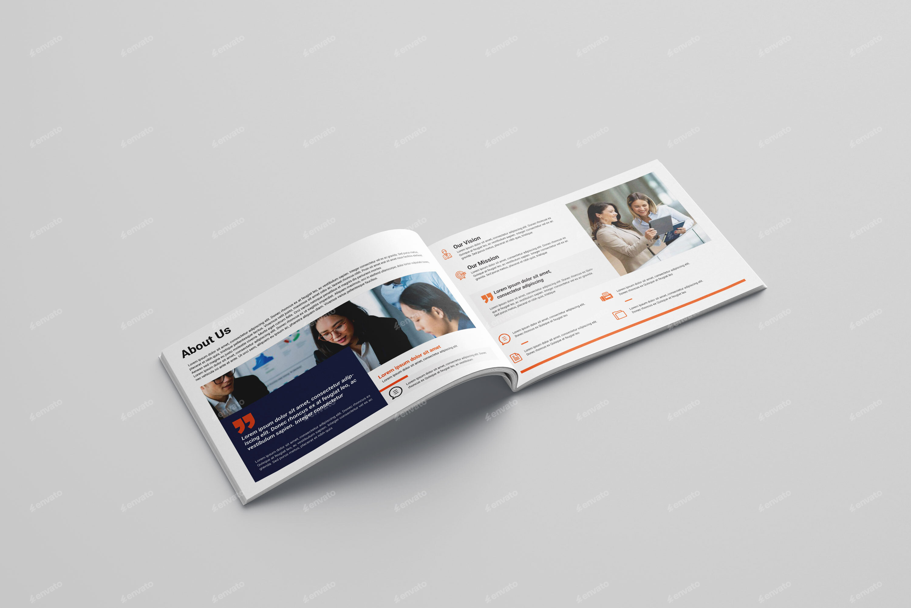 Corporate Brochure Template Landscape, Print Templates | GraphicRiver