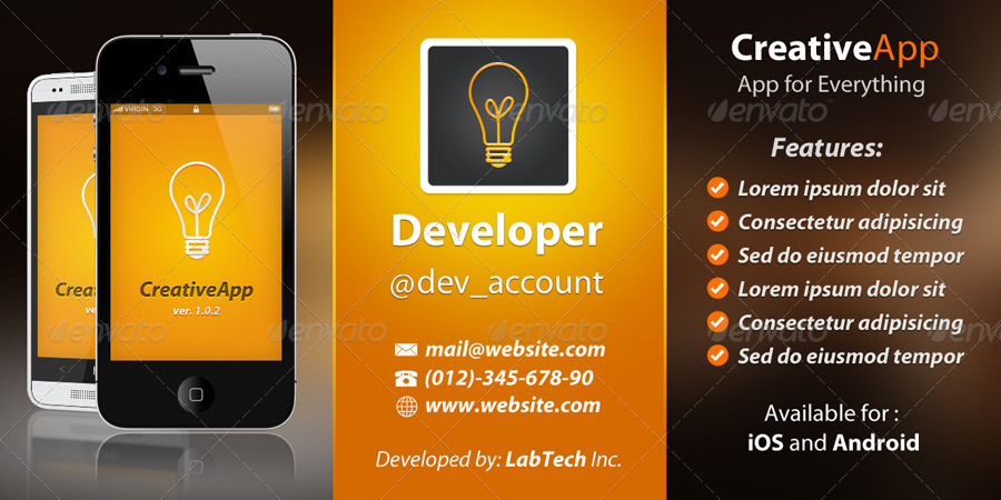 Mobile App Developer Twitter Cover, Web Elements | GraphicRiver