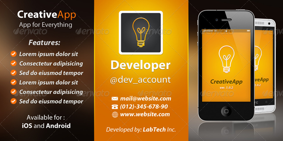 Mobile App Developer Twitter Cover, Web Elements | GraphicRiver