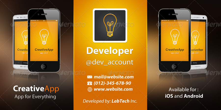 Mobile App Developer Twitter Cover, Web Elements | GraphicRiver