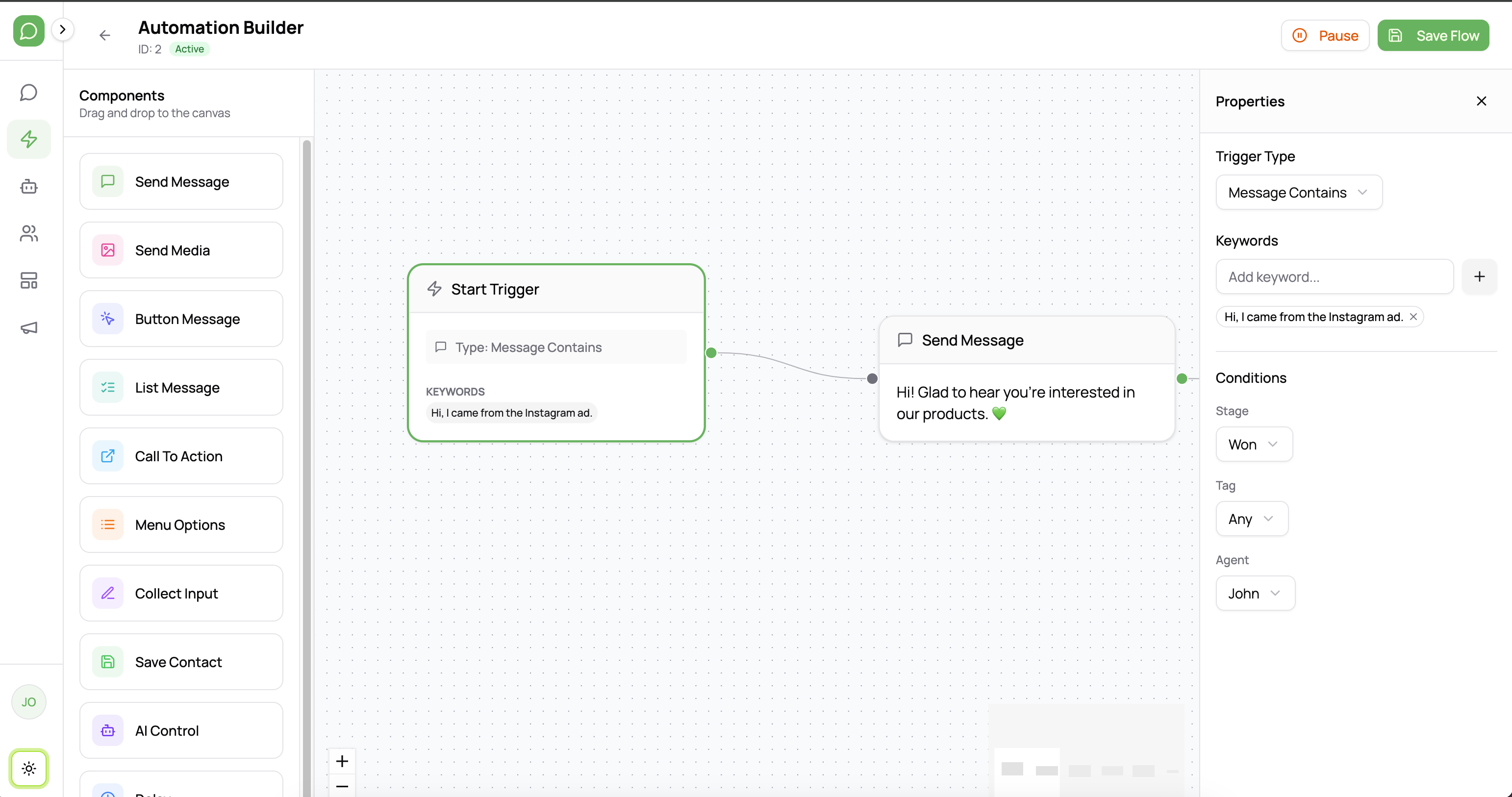 WhatSaaS — Multi-Tenant WhatsApp Sales & Support: Chatbots, Flow Builder & API Access by saasfy