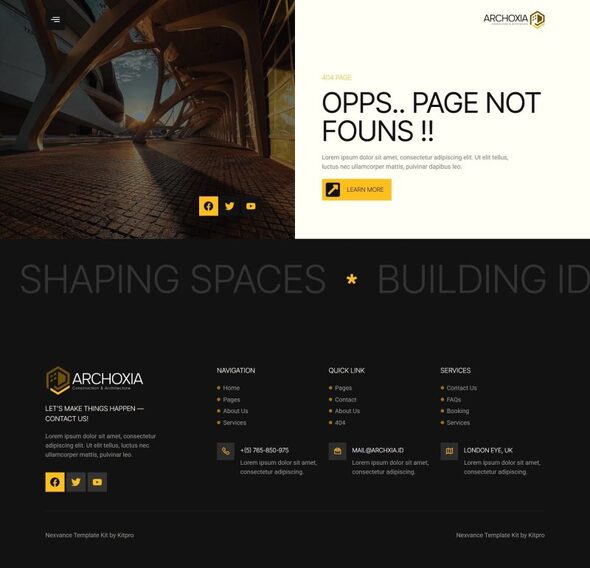 Archoxia - Construction & Architecture Elementor Template Kit by Kitpro