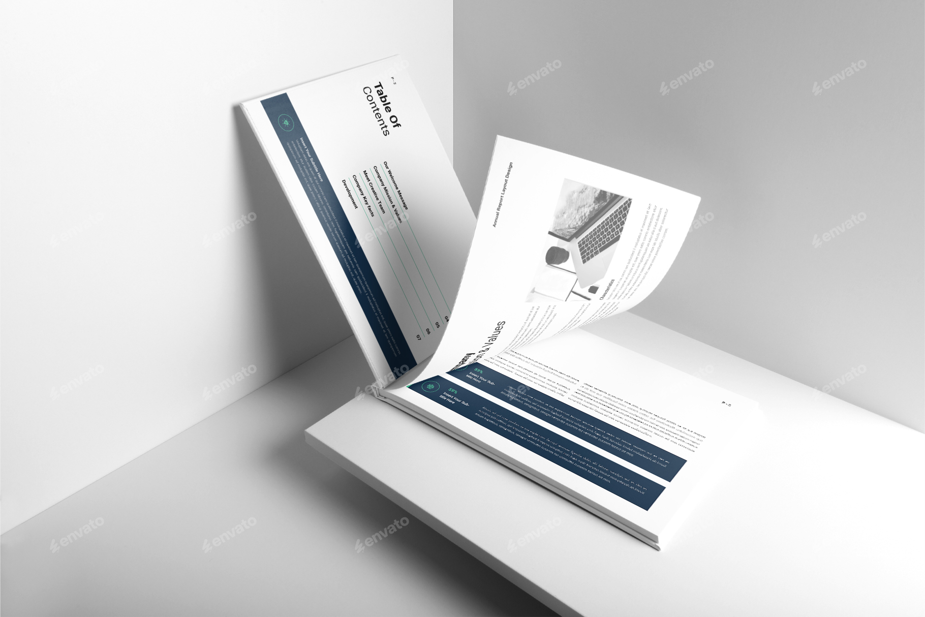 Annual Report Template Landscape, Print Templates | GraphicRiver