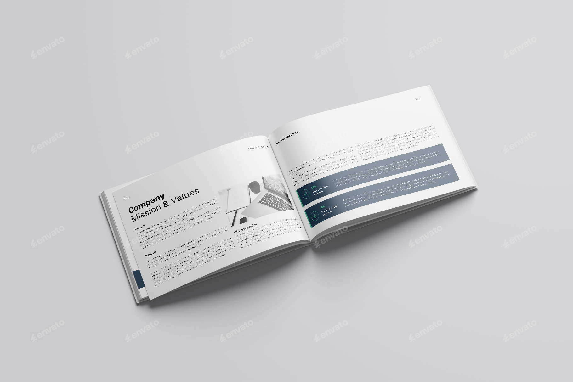 Annual Report Template Landscape, Print Templates | GraphicRiver