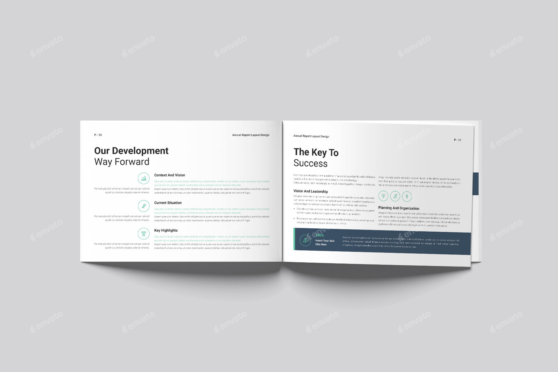 Annual Report Template Landscape, Print Templates | GraphicRiver