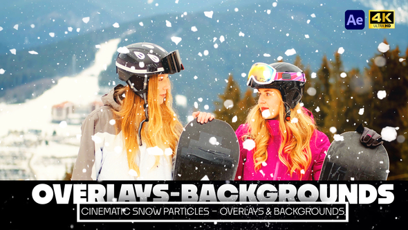 Cinematic Snow Particles – Overlays & Backgrounds AE, After Effects ...
