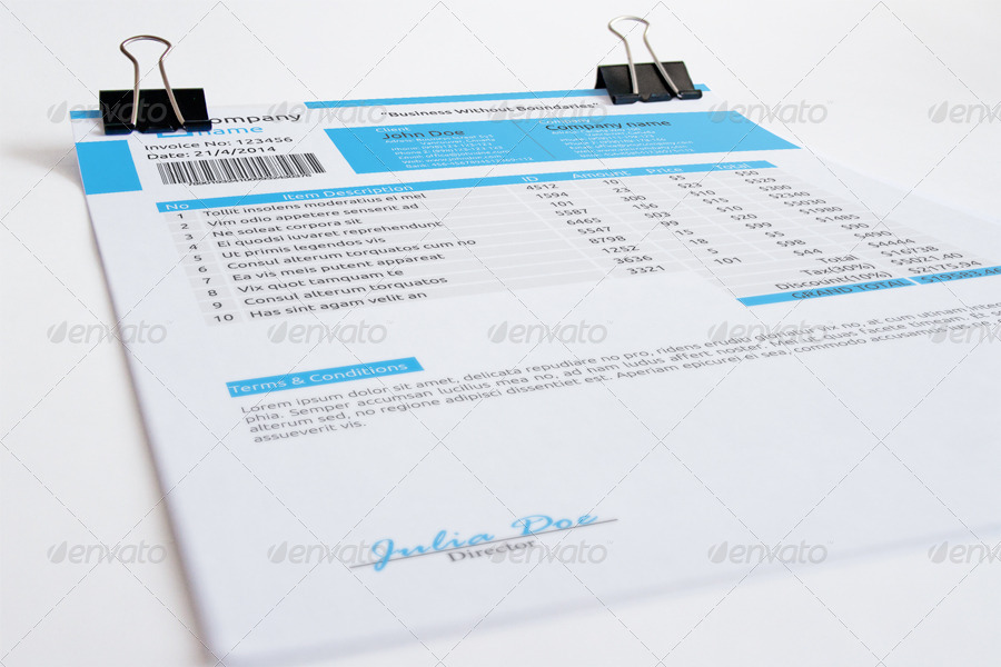 Invoice Blue Style, Print Templates | GraphicRiver
