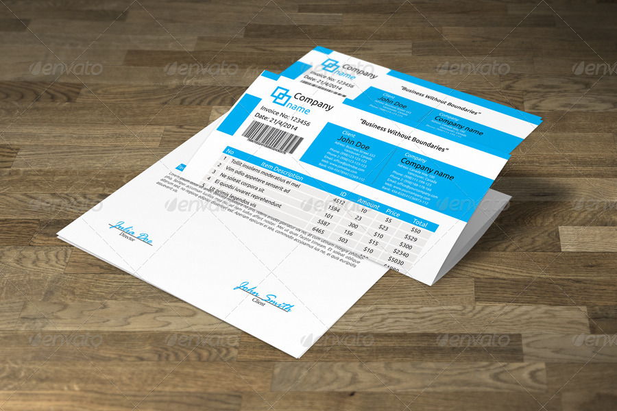 Invoice Blue Style, Print Templates | GraphicRiver