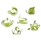 Green Tea Symbols and Icons, Vectors | GraphicRiver