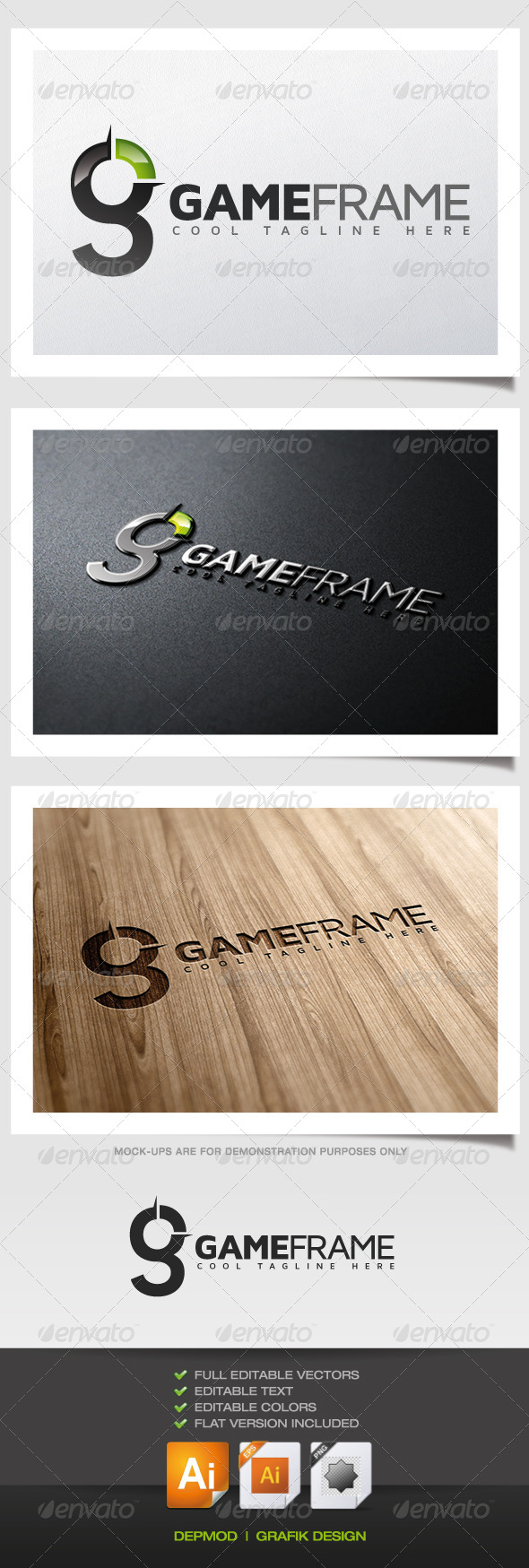 Game Frame Logo by Opaq | GraphicRiver