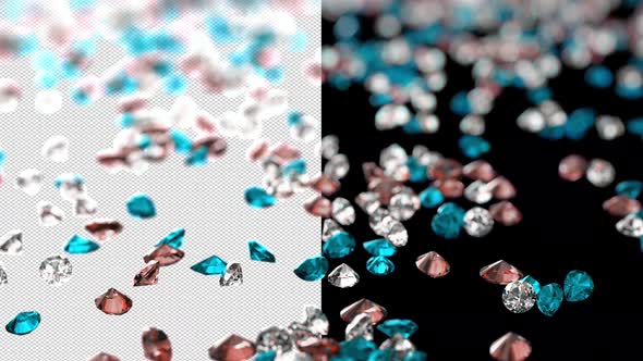 Topaz Gemstones On Transparent Background, Motion Graphics | VideoHive