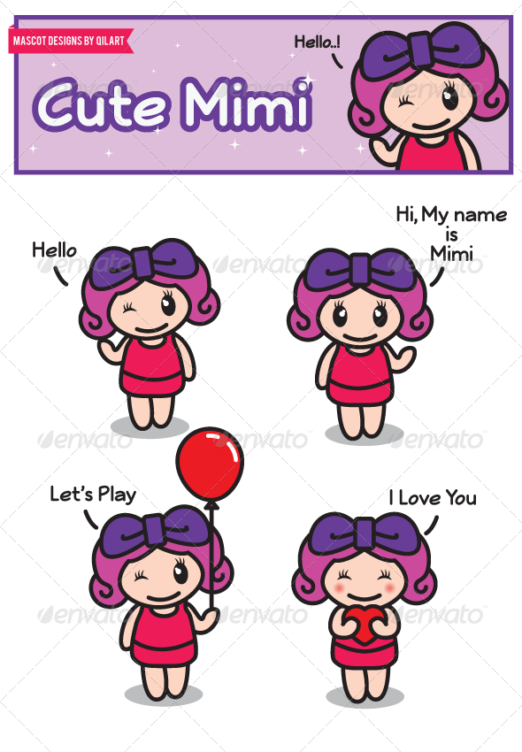 Mimi Mascot, Vectors | GraphicRiver