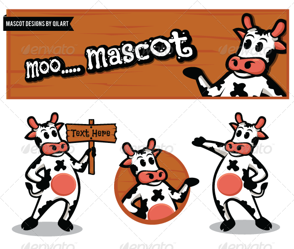 Moo Mascot, Vectors | GraphicRiver