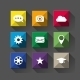 Long Shadow Flat Icons, Vectors | GraphicRiver