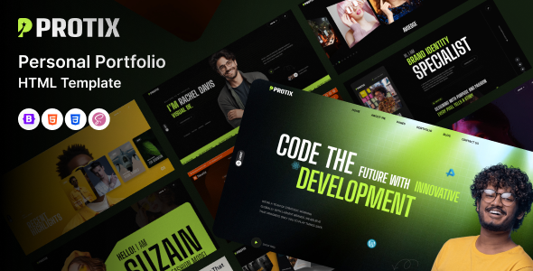 Protix - Personal Portfolio HTML Template by Gramentheme | ThemeForest