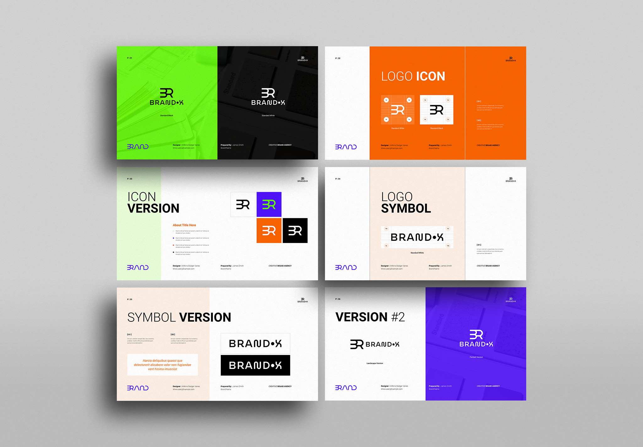 Brand Guideline PowerPoint Presentation Template, Presentation Templates