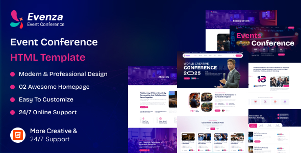 Evenza – Event Conference HTML Template by ThemeServices | ThemeForest