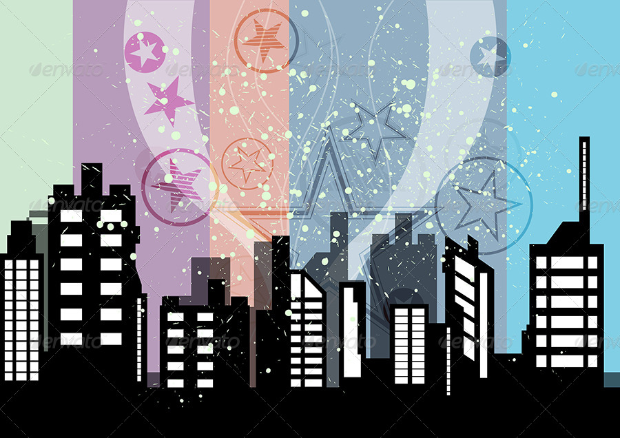 Two Vector City Celebration Backgrounds, Vectors | GraphicRiver