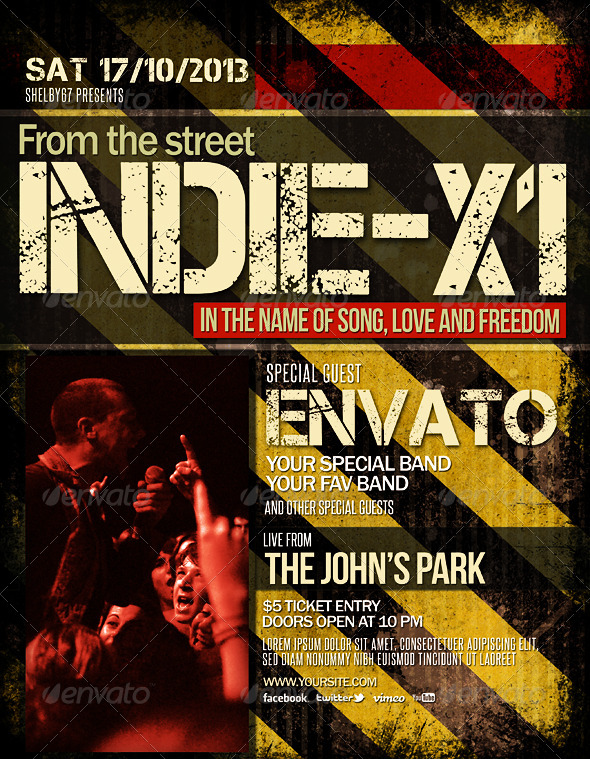 Indie Event Flyer / Poster, Print Templates | GraphicRiver