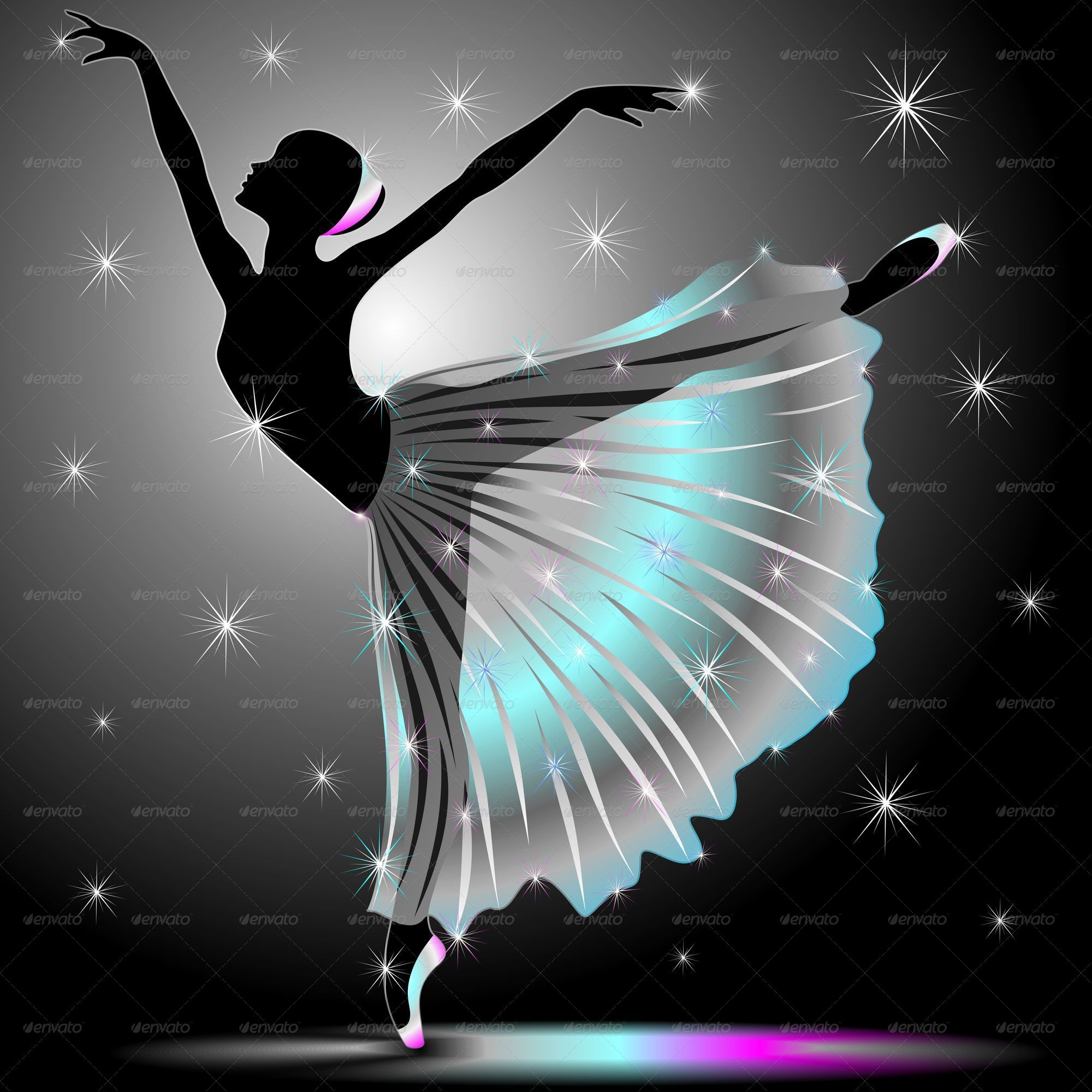Classical Dancer Graceful Ballerina, Vectors | GraphicRiver