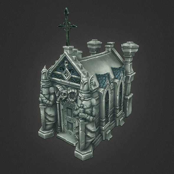 Low Poly Cemetery Crypt Set by BITGEM | 3DOcean