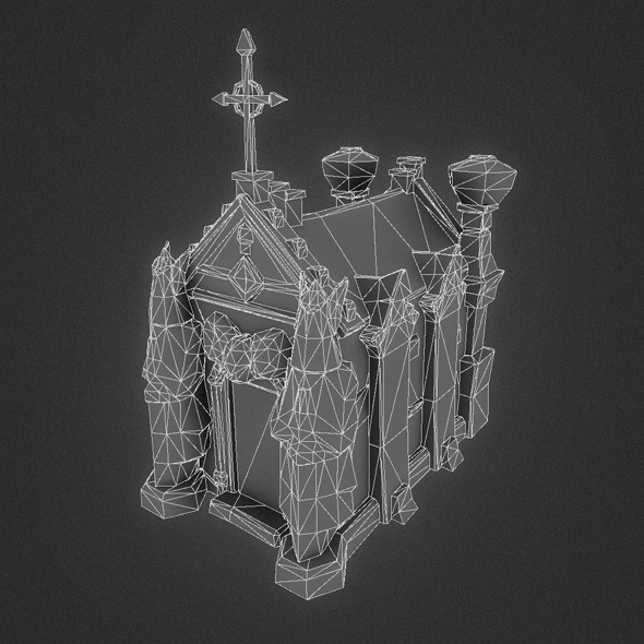 Low Poly Cemetery Crypt Set by BITGEM | 3DOcean