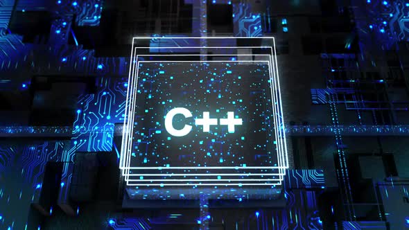 Digital Abstract Board Background C++, Motion Graphics | VideoHive