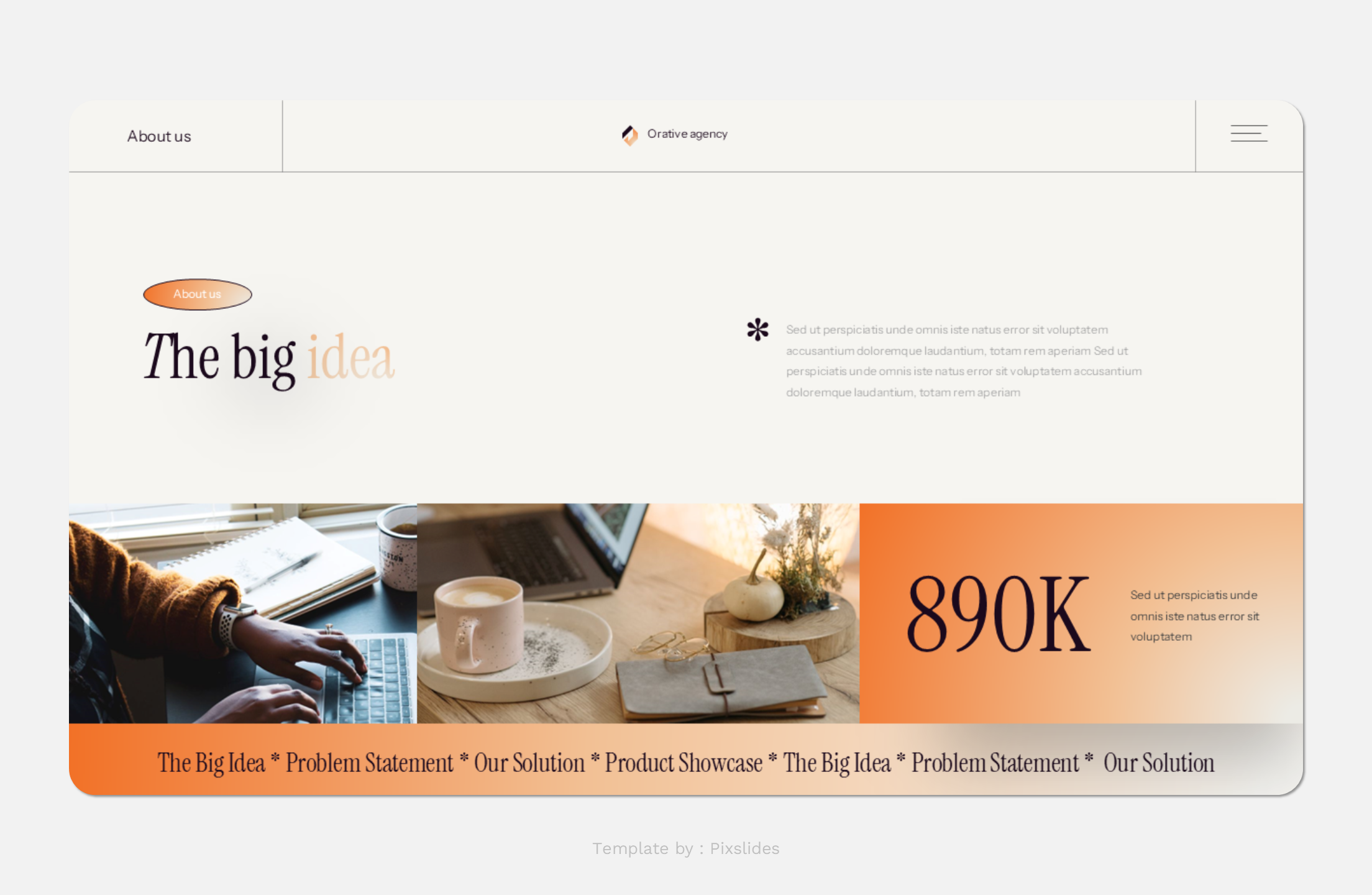 Orative - Orange Creative PowerPoint Presentation Template ...