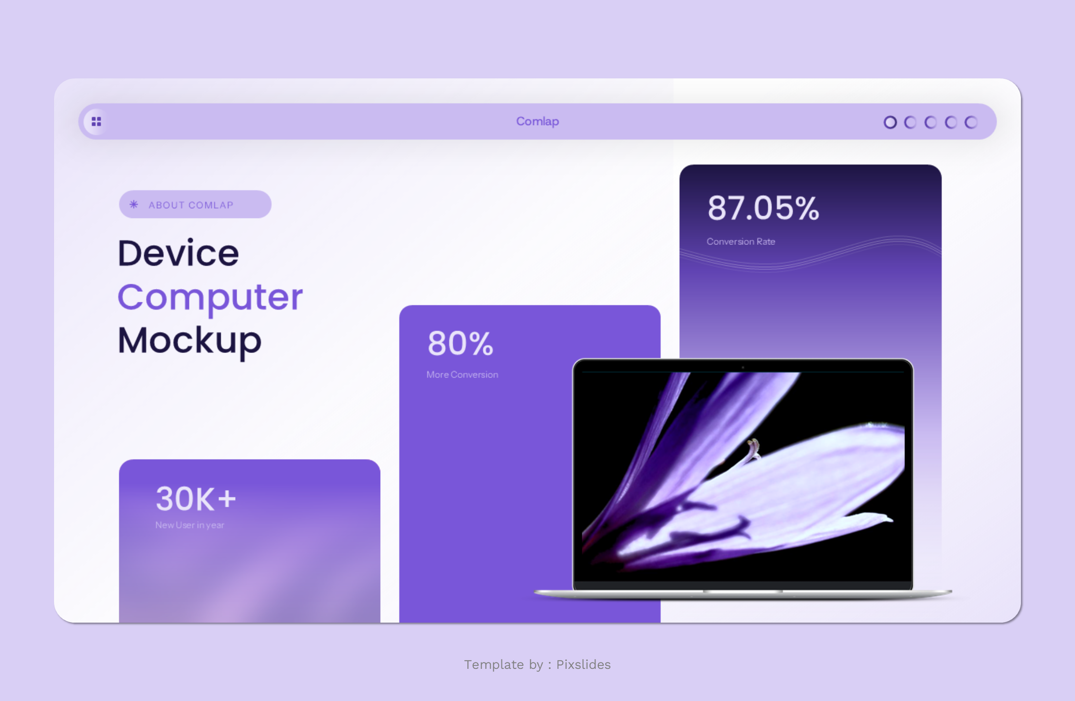 Computer & Laptop Screen Mockup PowerPoint Template, Presentation Templates