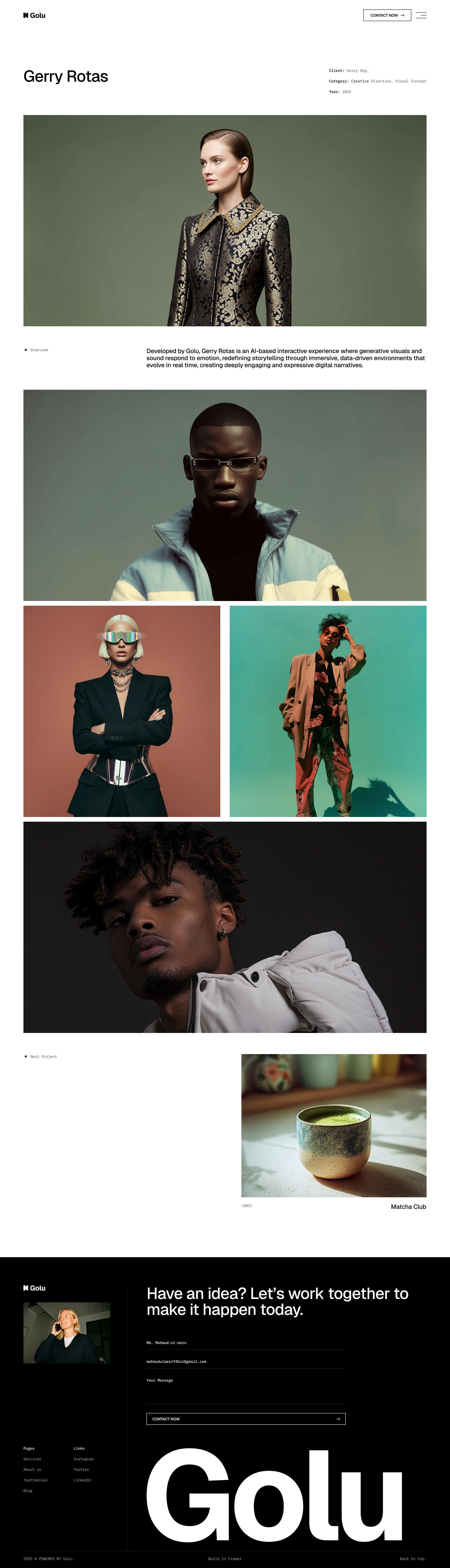 Golu - Personal Portfolio Figma Template by Oval_Studio | ThemeForest