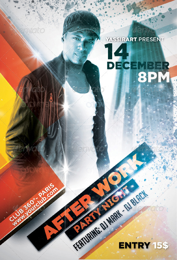After Work Flyer Template by yassirart | GraphicRiver