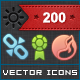 200 Vector Icons Set, Icons | GraphicRiver