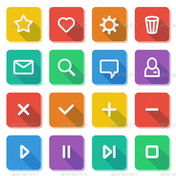 Basic Icon Set, Icons | GraphicRiver