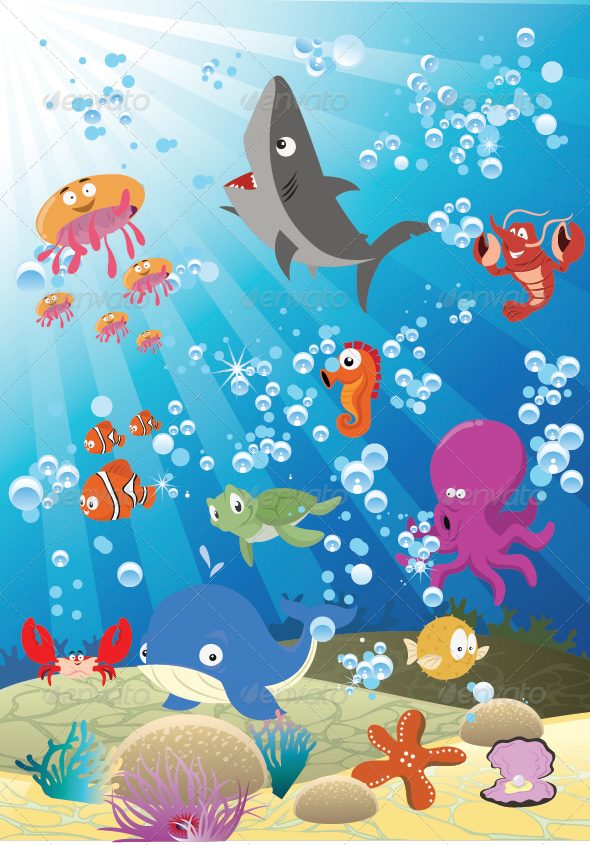 Sea Animals, Vectors | GraphicRiver