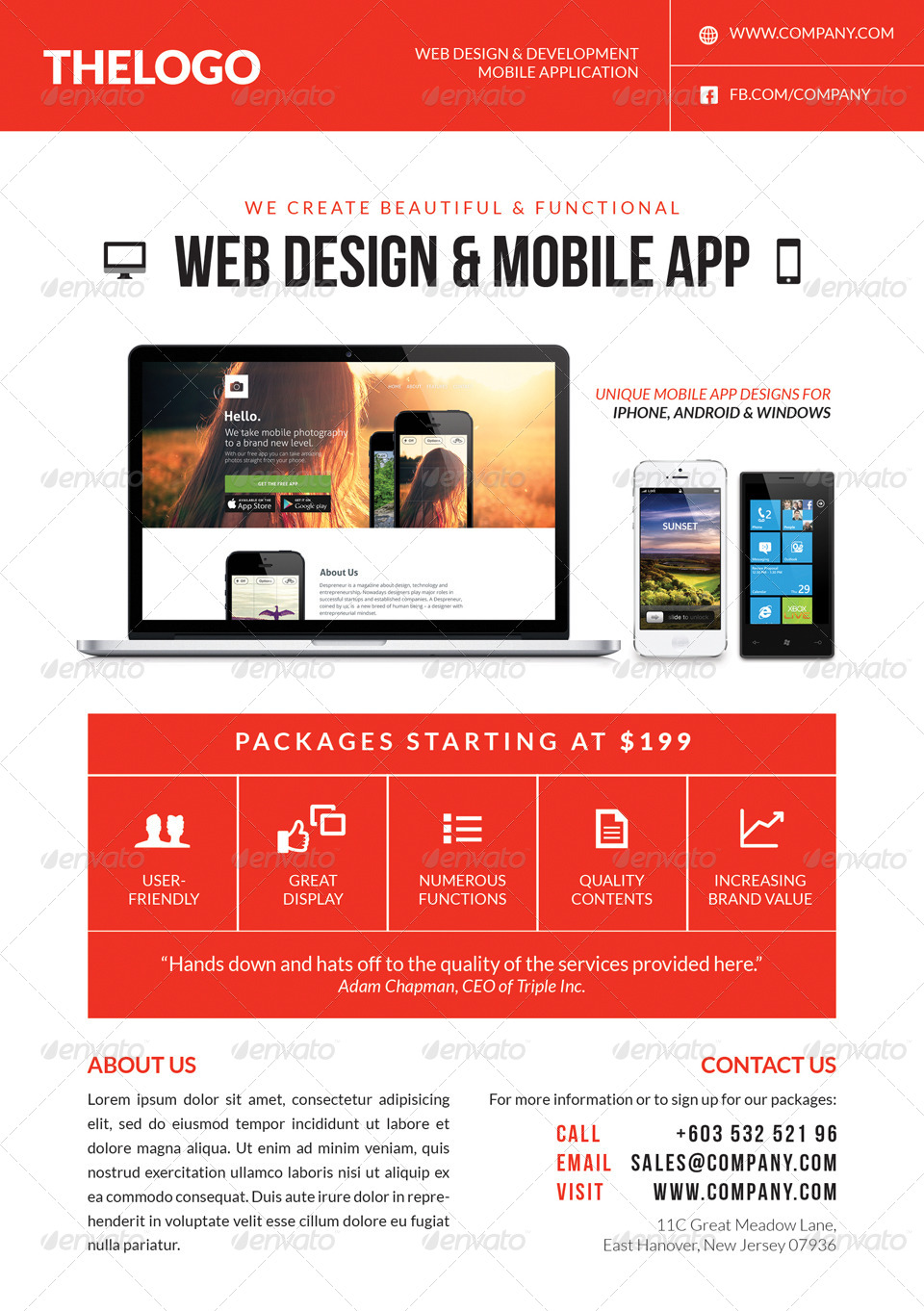 Digital (Web/Mobile) Design Services Flyer, Print Templates | GraphicRiver
