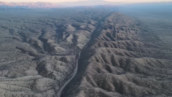 Aerial of the San Andreas Earthquake Fault near Los Angeles, Stock Footage