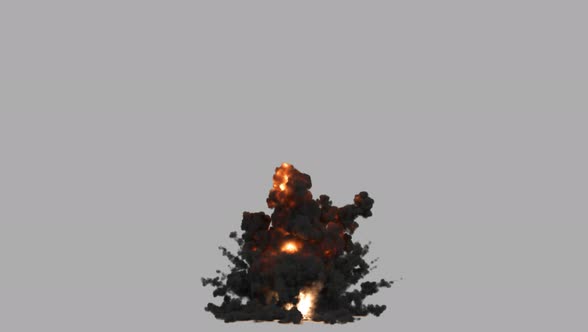 Explosion - Black Smoke - 4K - Alpha, Motion Graphics | VideoHive