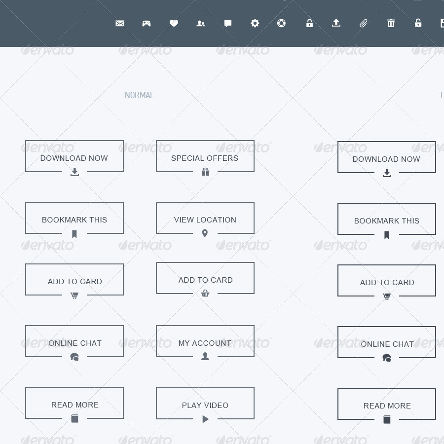 The Buttons 28, Web Elements | GraphicRiver